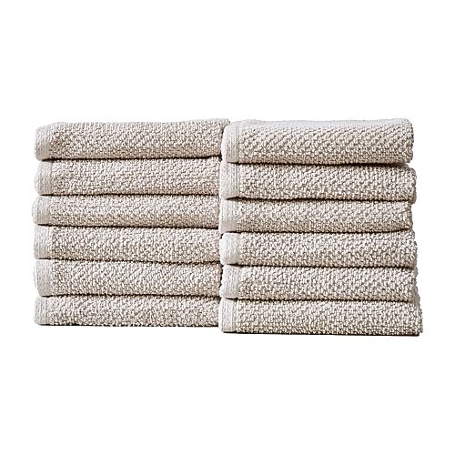 Click here for Linery Cotton Quick-Dry Loop Textured 12 Pc Washcl... prices