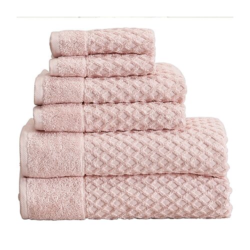 Click here for Linery Cotton Quick-Dry Textured 6 Pc Towel Set  O... prices