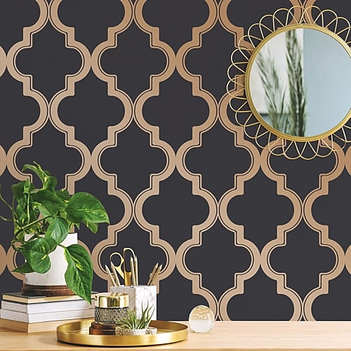 Click here for Tempaper Marrakesh Grey Peel & Stick Wallpaper  On... prices