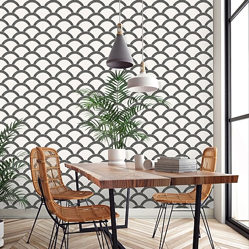 Click here for Tempaper Mosaic Scallop Peel & Stick Wallpaper  On... prices