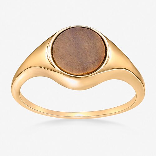 Click here for Womens Genuine Brown Tigers Eye 18K Gold Over Silv... prices