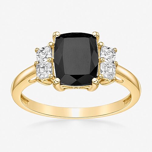 Click here for Womens Genuine Black Onyx 10K Gold Cushion Cocktai... prices