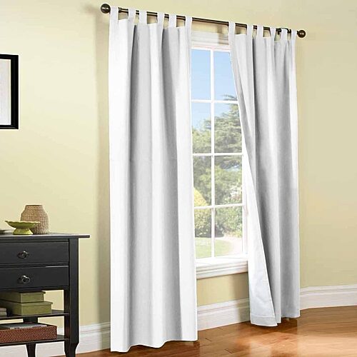 Click here for Weathermate Tab Curtains Pair - White prices