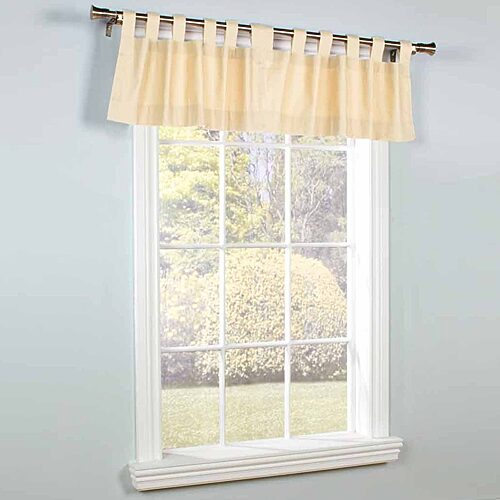 Weathermate Tab Valance - Natural - 40x15