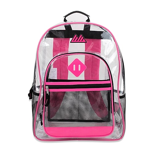 Click here for Summit Ridge Delux Clear Backpack With Mesh  One S... prices