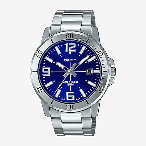 Click here for Casio Mens Silver Tone Bracelet Watch Mtpvd01d-2bv... prices