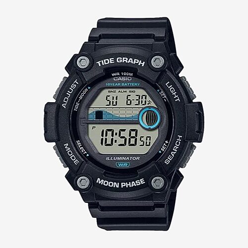 Casio Mens Digital Watch with Black Band - WS-1300H-1AVCF