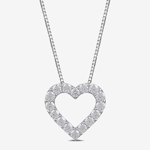 Click here for Womens 1/2 CT. T.W. Lab Grown White Diamond Sterli... prices