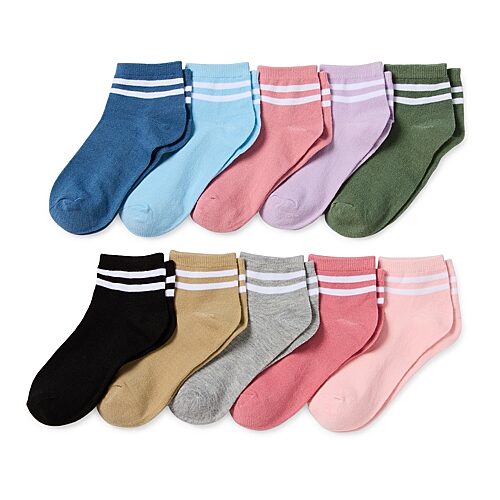 Click here for Thereabouts Little & Big Kid Girls 10 Pair Quarter... prices