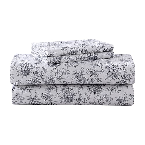 Click here for Laura Ashley(R) Faye Toile Cotton Flannel Sheet Se... prices