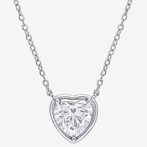 Click here for Womens Lab Created White Moissanite Sterling Silve... prices