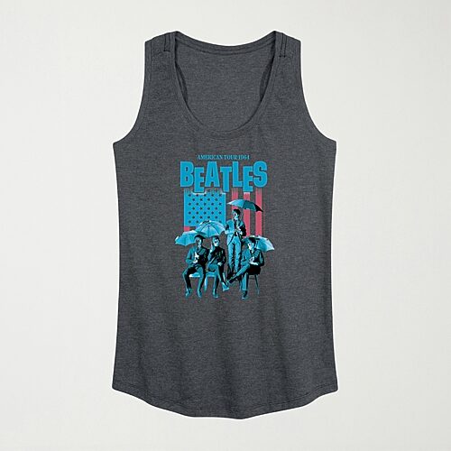 Click here for June 2024 Beatles Raining Flag Womens Scoop Neck S... prices