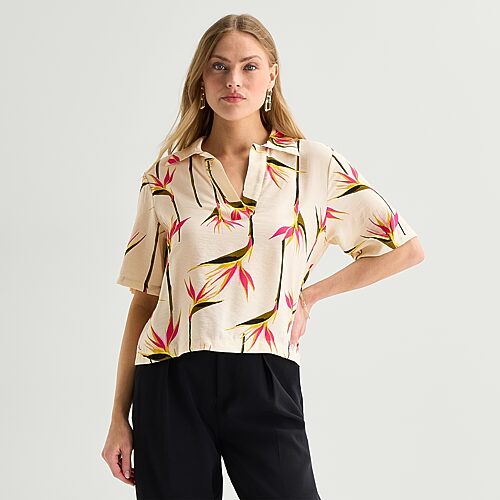 Click here for Worthington Womens Short Sleeve Camp Shirt  X-larg... prices