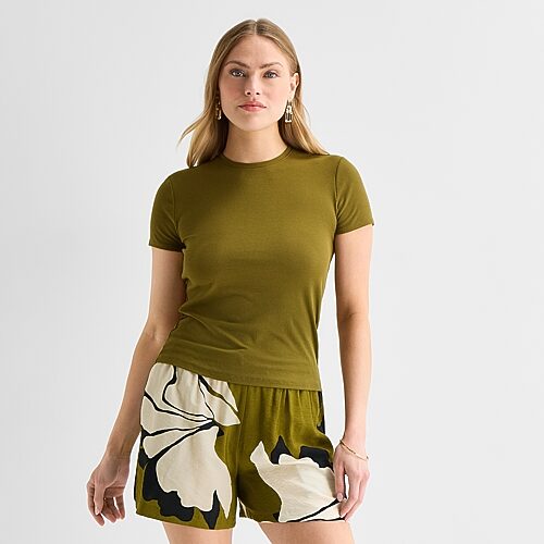Click here for Worthington Womens Crew Neck Short Sleeve T-Shirt... prices