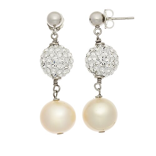 Click here for Cultured Freshwater Pearl & Crystal Sterling Silve... prices