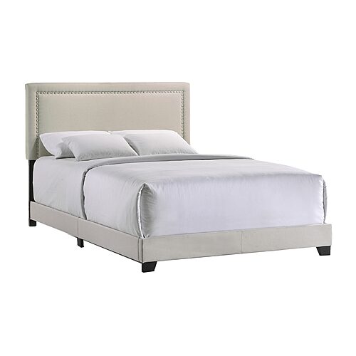 Click here for Intercon Zion King Uph Bed in Zion Fog Fabric - Wh... prices