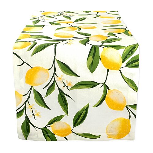 Click here for Lemon Bliss Print Table Runner 14 X 108 - Yellow prices