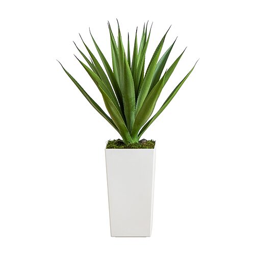 Click here for Nearly Natural 37 Agave White Tower Artificial Pla... prices