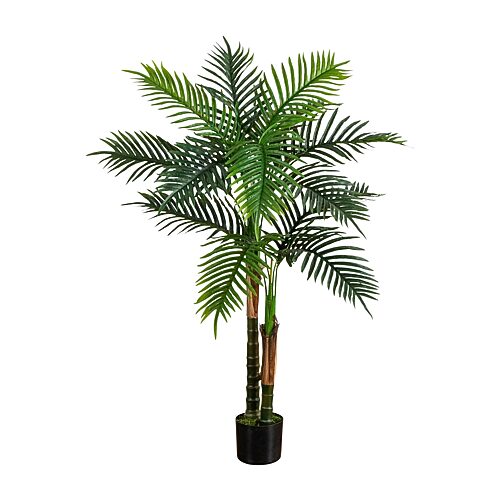 Click here for Nearly Natural 4ft Double Robellini Palm Indoor Ou... prices