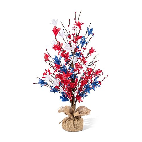 Click here for Glitzhome 21 Floral Tabletop Tree  One Size  Blue prices