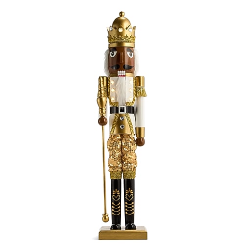 Click here for North Pole Trading Co. Wood Lighted Christmas Nutc... prices