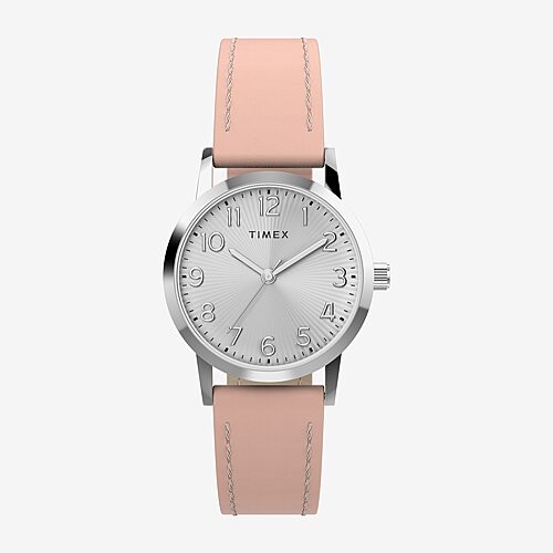 Click here for Timex Womens Pink Leather Strap Watch Tw2y67000jt... prices