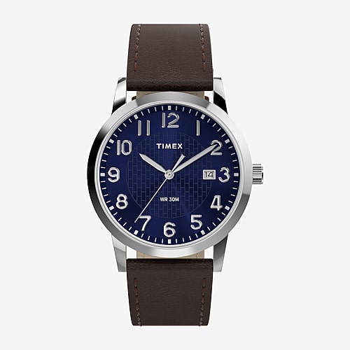 Click here for Mens Timex(R) Main Street Blue Dial Watch - TW2Y67... prices