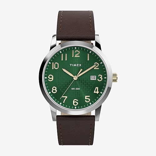 Click here for Timex Mens Brown Leather Strap Watch Tw2y67600jt... prices