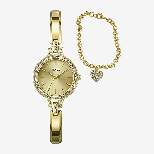 Click here for Timex Womens Gold Tone 2-pc. Watch Boxed Set Twg06... prices