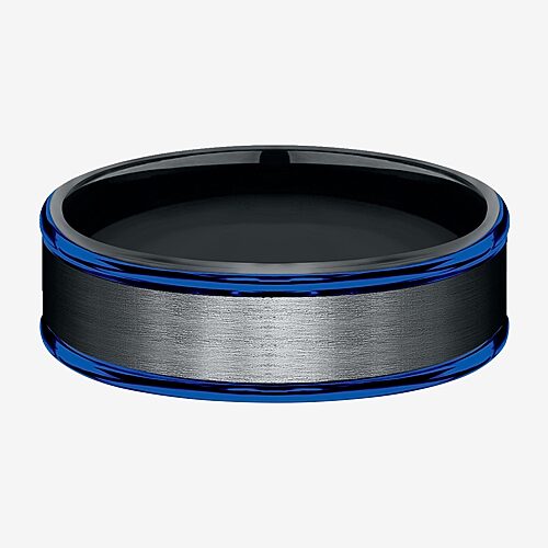 Click here for Mens 7MM Cobalt Wedding Band  11 1/2  Black prices