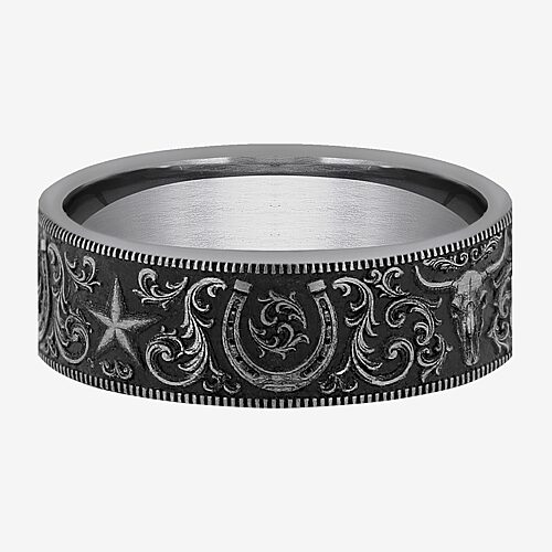 Click here for Mens 7MM Tungsten Wedding Band  9 1/2  Gray prices