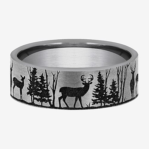 Click here for Mens 7MM Tungsten Wedding Band  8  Gray prices