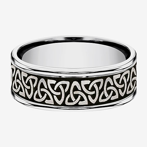 Click here for Mens 8MM Tungsten Wedding Band  9 1/2  Gray prices