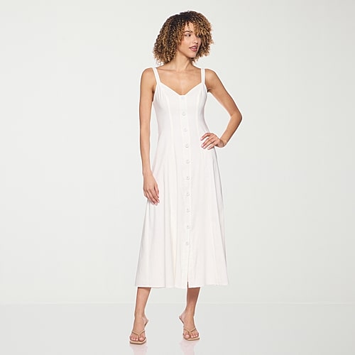 Click here for belle vie Womens Midi Sweetheart Neck Sleeveless F... prices
