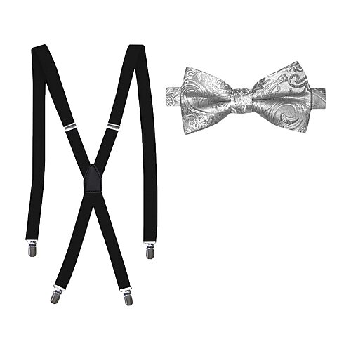 Click here for J. Ferrar Paisley Bow Tie Set  One Size  Silver prices