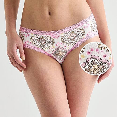 Click here for Arizona Body Cotton with Lace Hipster  X-large  Pi... prices