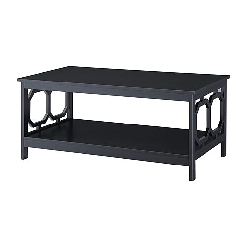 Click here for Omega Coffee Table with Shelf - Black prices