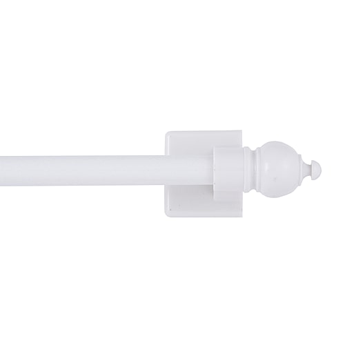 Kenney Sheridan 7/16 IN Adjustable Curtain Rod  One Size  White