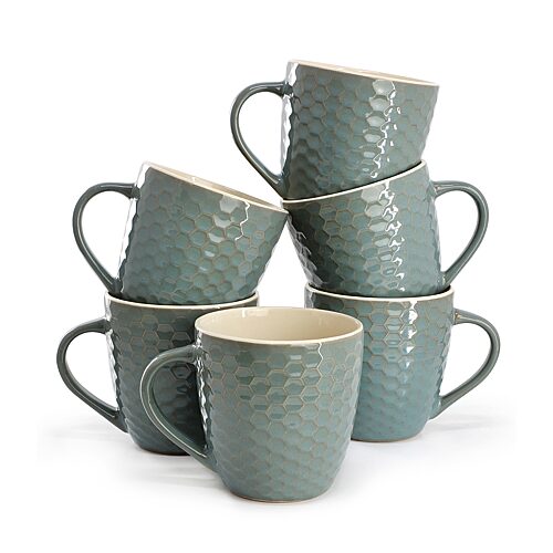 Click here for Elama Honeycomb Turquoise 6-pc. Geometric Coffee M... prices