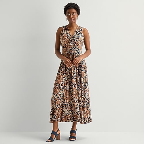 Click here for Marc New York Womens V Neck Sleeveless Maxi Dress... prices