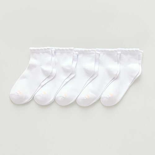 Click here for Thereabouts Girls Quarter Ankle Socks  Large  Whit... prices