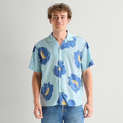 Click here for Arizona Mens Short Sleeve Relaxed Fit Button-Down... prices