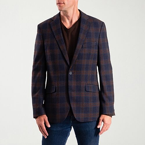 Click here for The Savile Row Co Mens Plaid Modern Fit Sport Coat... prices
