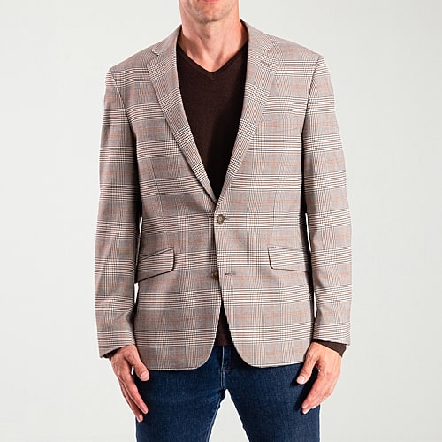 Click here for The Savile Row Co Mens Plaid Modern Fit Sport Coat... prices