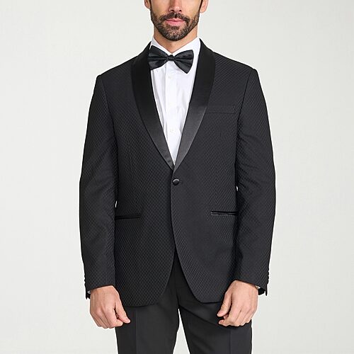 Click here for The Savile Row Co Mens Jacquard Slim Fit Sport Coa... prices