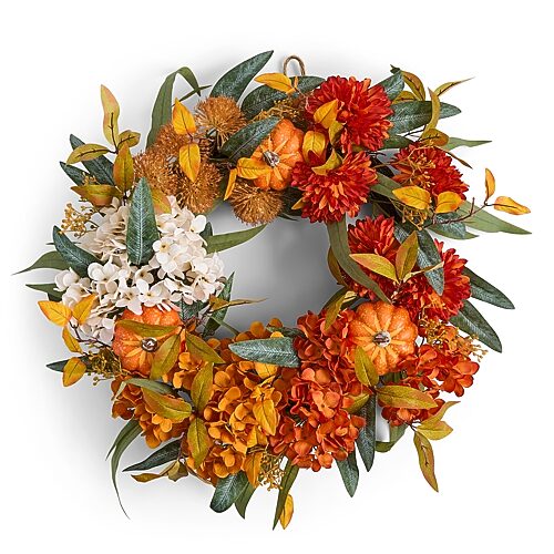 Click here for Layerings Orange Hydrangea Wreath  One Size  Orang... prices