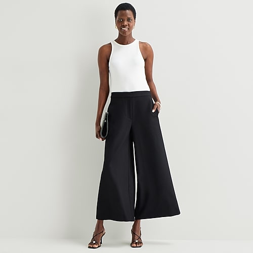 Click here for Worthington Womens Wide Leg High Rise Cropped Pant... prices