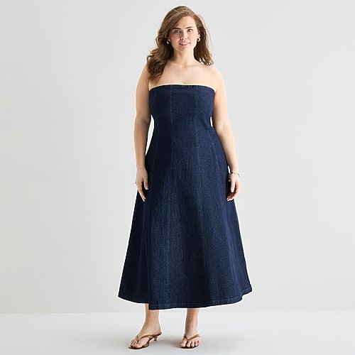 Click here for a.n.a Womens Plus Midi Straight Neck Sleeveless A-... prices