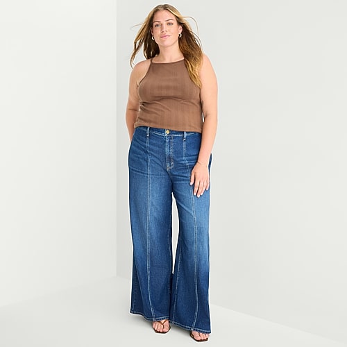 Click here for a.n.a Womens Plus Wide Leg Jean  22w  Blue prices