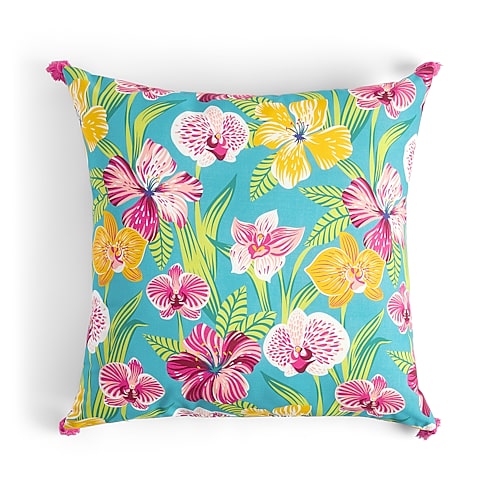 Click here for Outdoor Oasis 20X 20 Orchid Print Square Throw Pil... prices